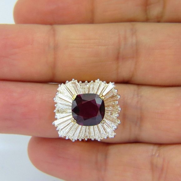 Jewelry | Gia Certified 58ct Natural Ruby Diamonds Ring | Poshmark